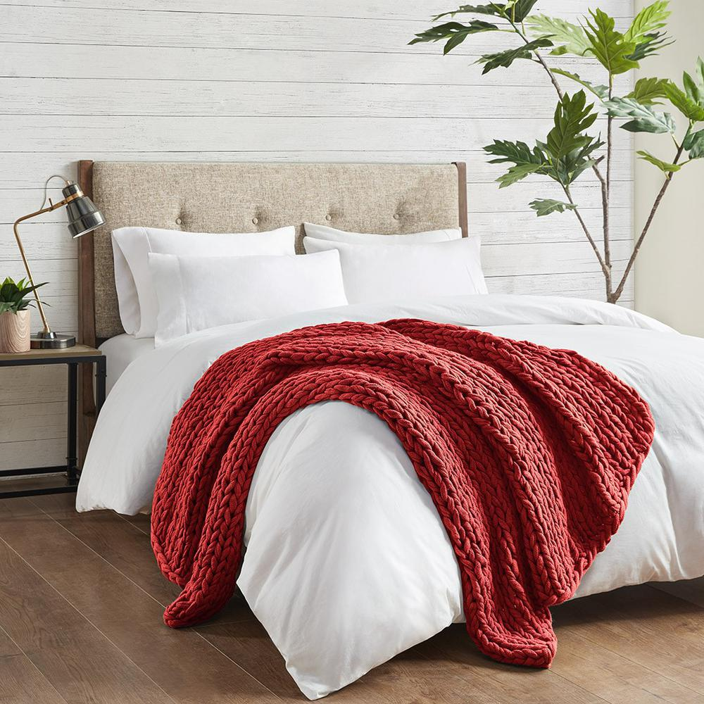 Madison Park Chunky Double Knit Handmade Throw– Devenport's Discount ...